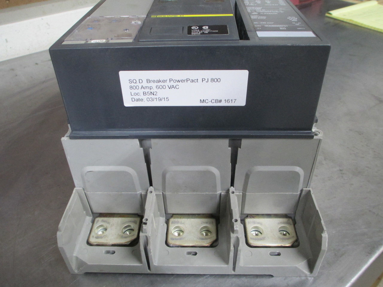 PJ800 Square D PowerPact Breaker 800 Amp 600 VAC M/O F/M | Used ...