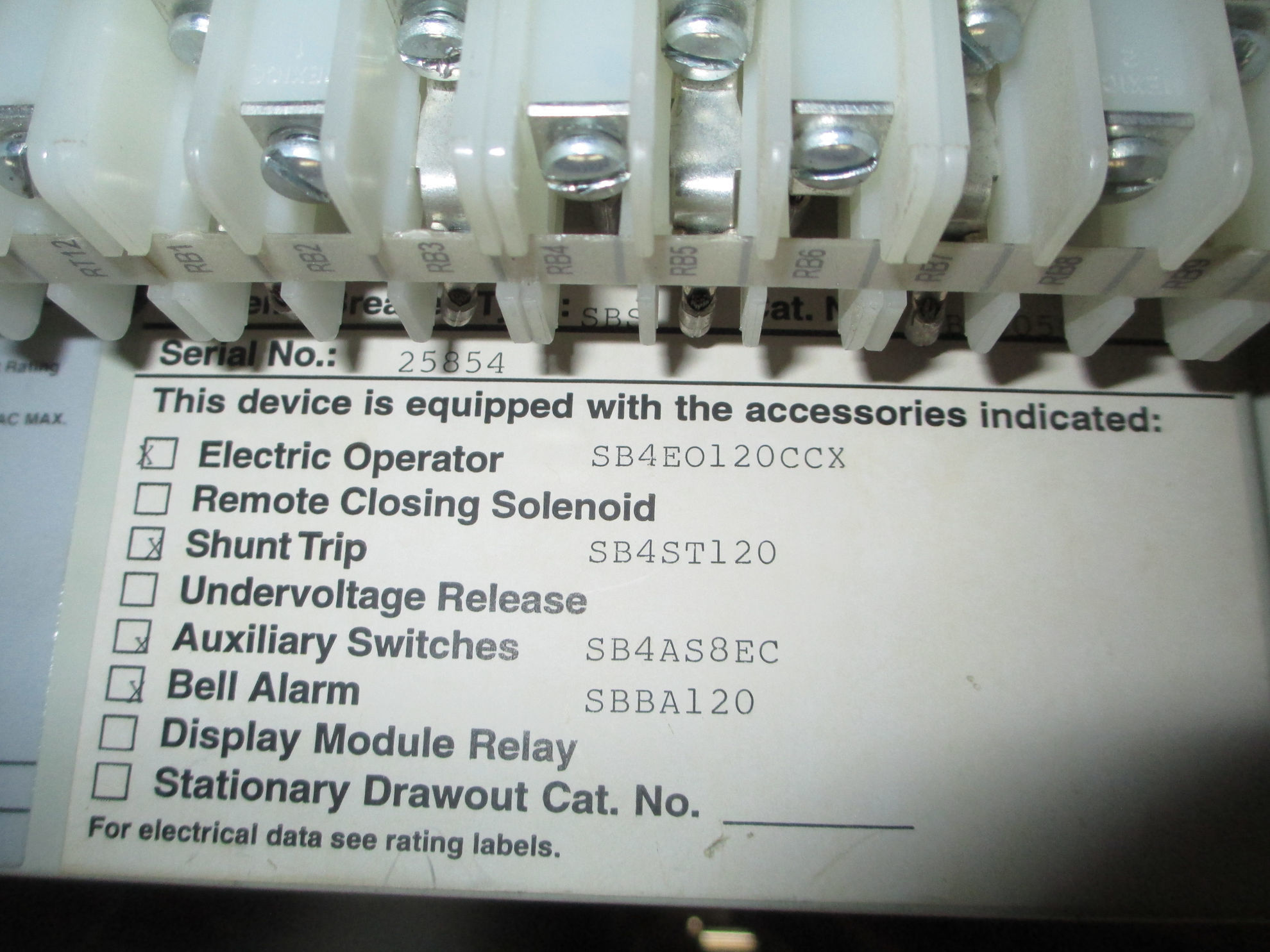 SBS5000 Siemens Breaker 5000 Amp 600 VAC W/ 4000 Amp Rating Plug E/O F ...