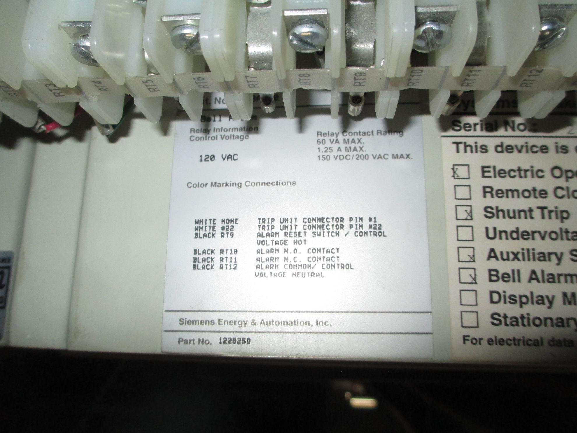 SBS5000 Siemens Breaker 5000 Amp 600 VAC W/ 4000 Amp Rating Plug E/O F ...
