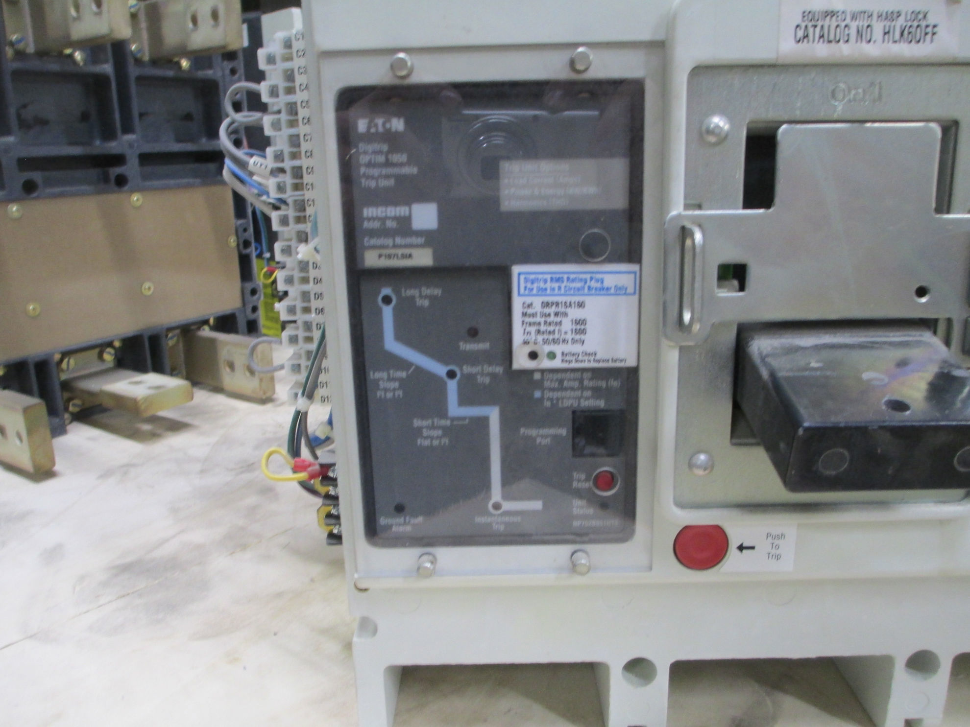 Eaton RDC316T107W Circuit Breaker 1600A 600 VAC F/M M/O | Used ...