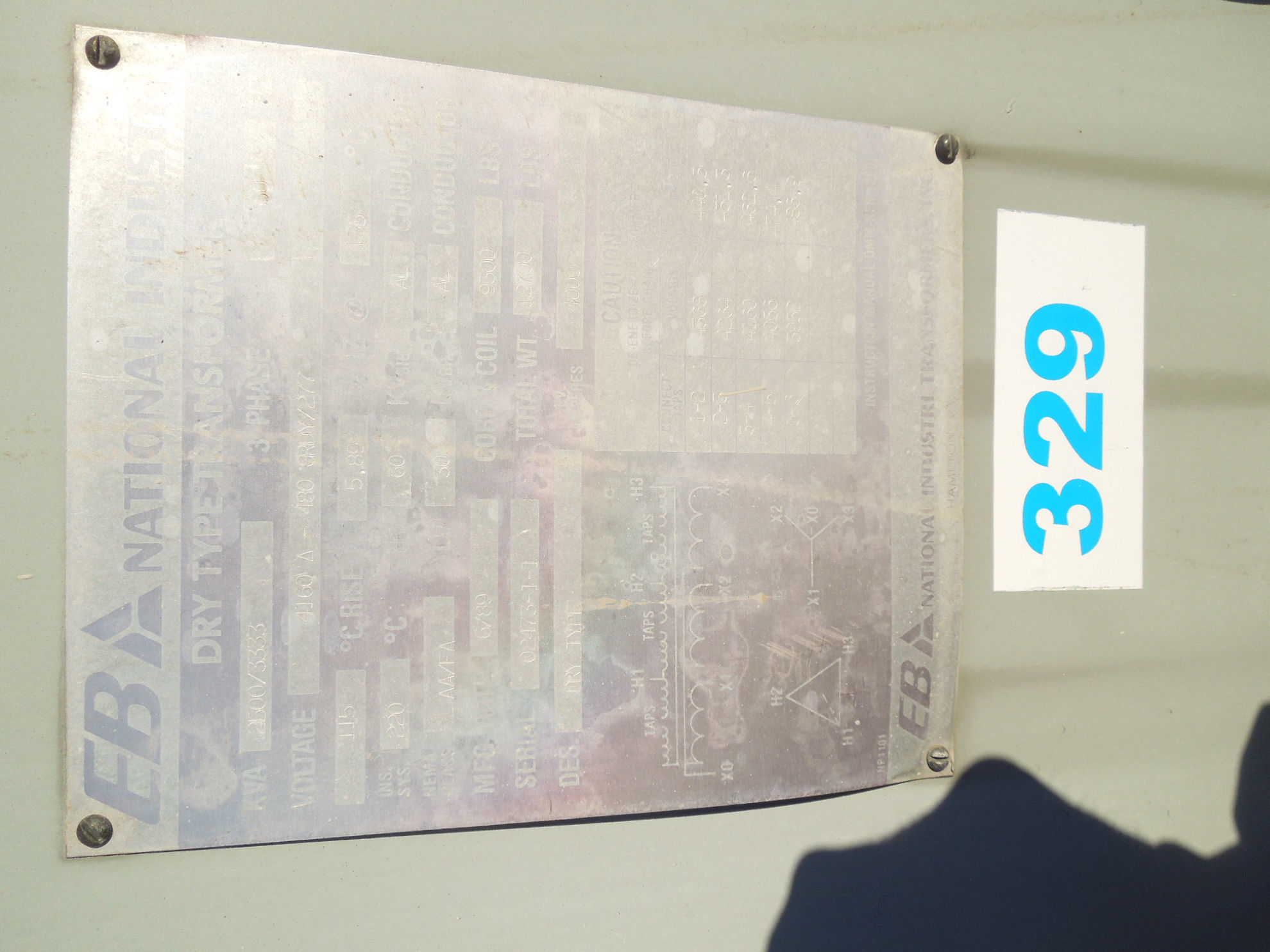 EB National Industri 2500/3333 KVA 4160-480GRDY/277 Volt NEMA 3R Medium ...