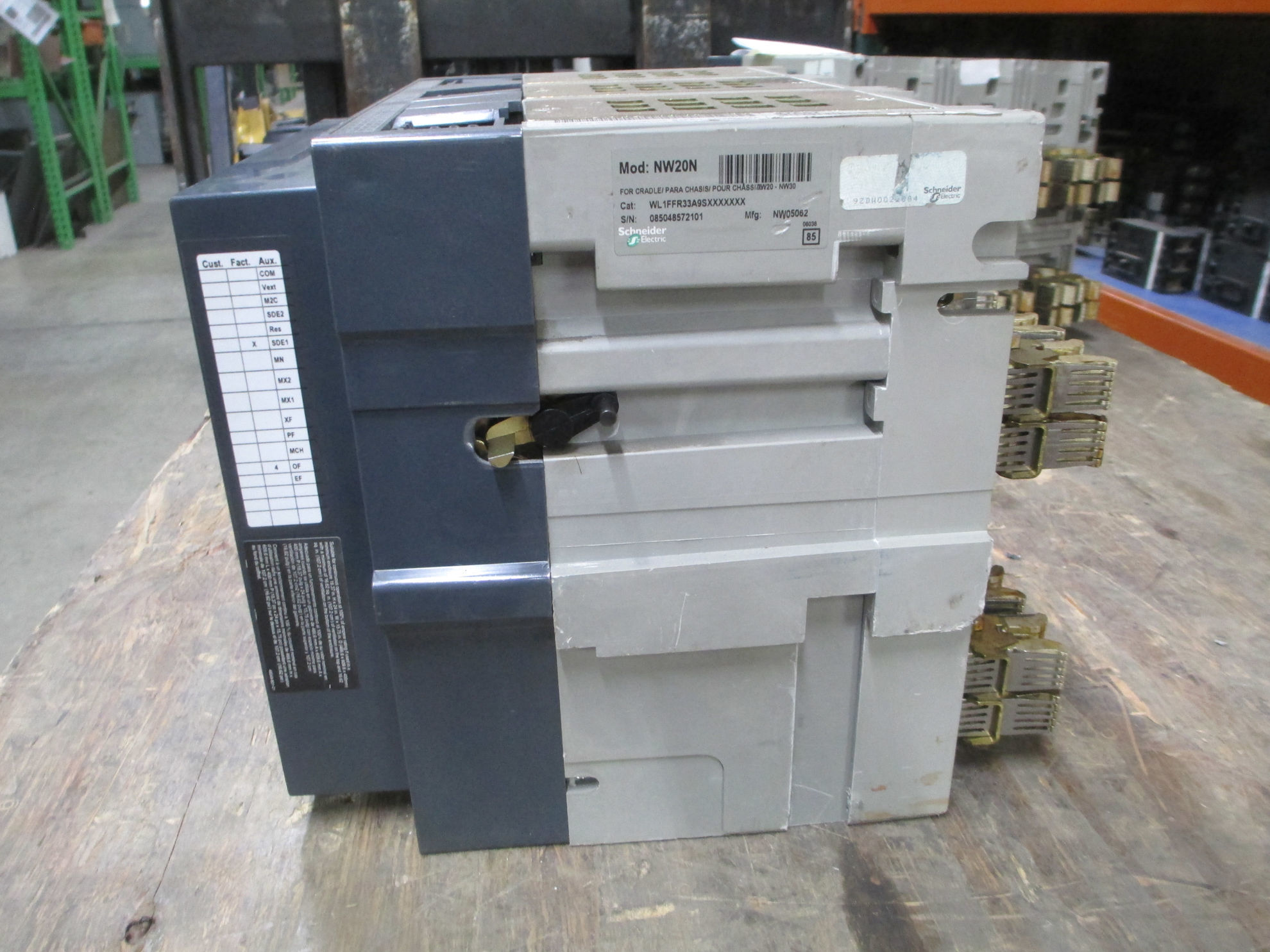 Square D MasterPact NW20N Circuit Breaker 2000 Amp 600 Volt AC E/O D/O ...