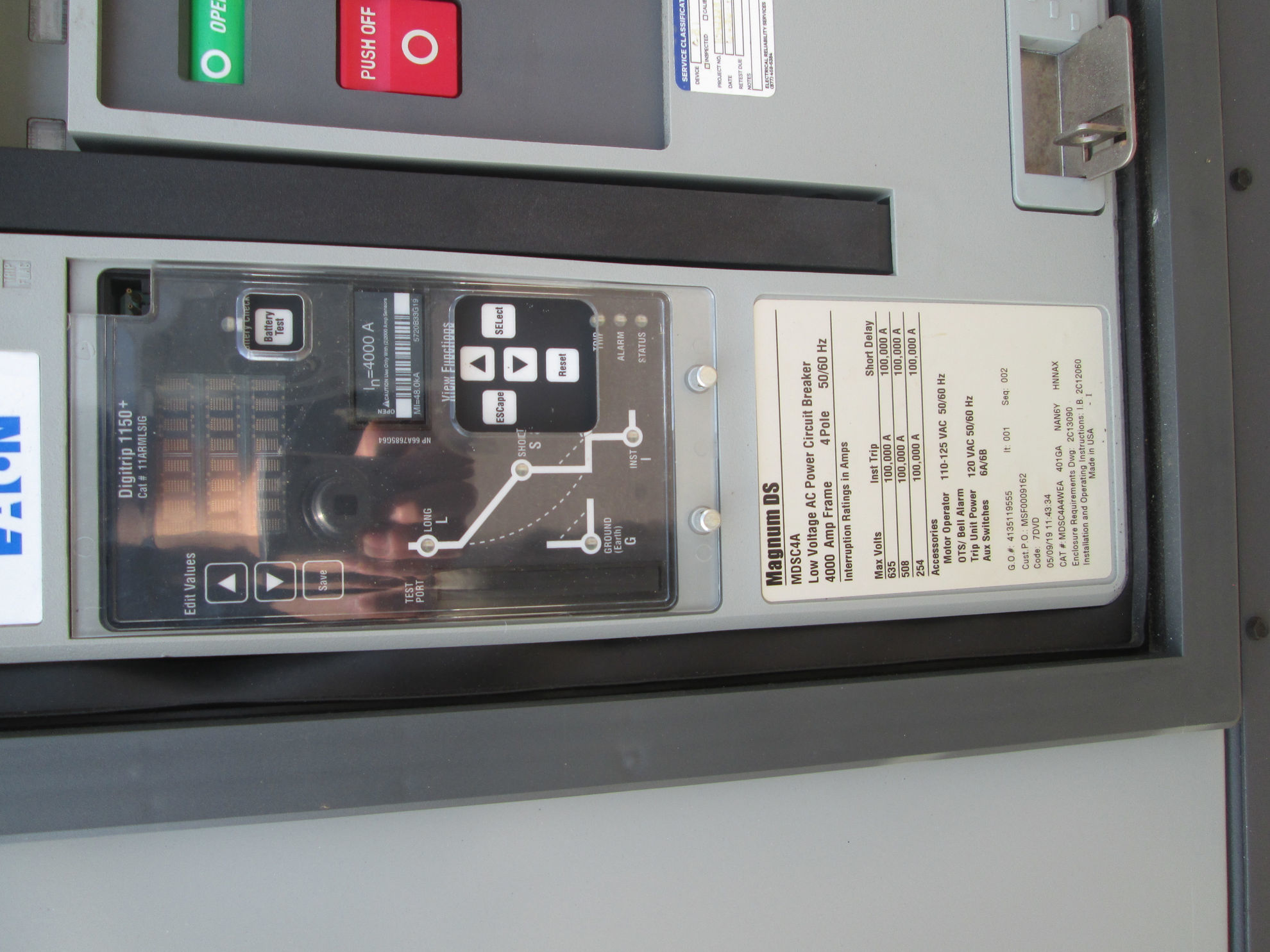 Eaton Magnum DS Metal-Enclosed LV Switchboard MDSC4A | 4000 Amp Main ...