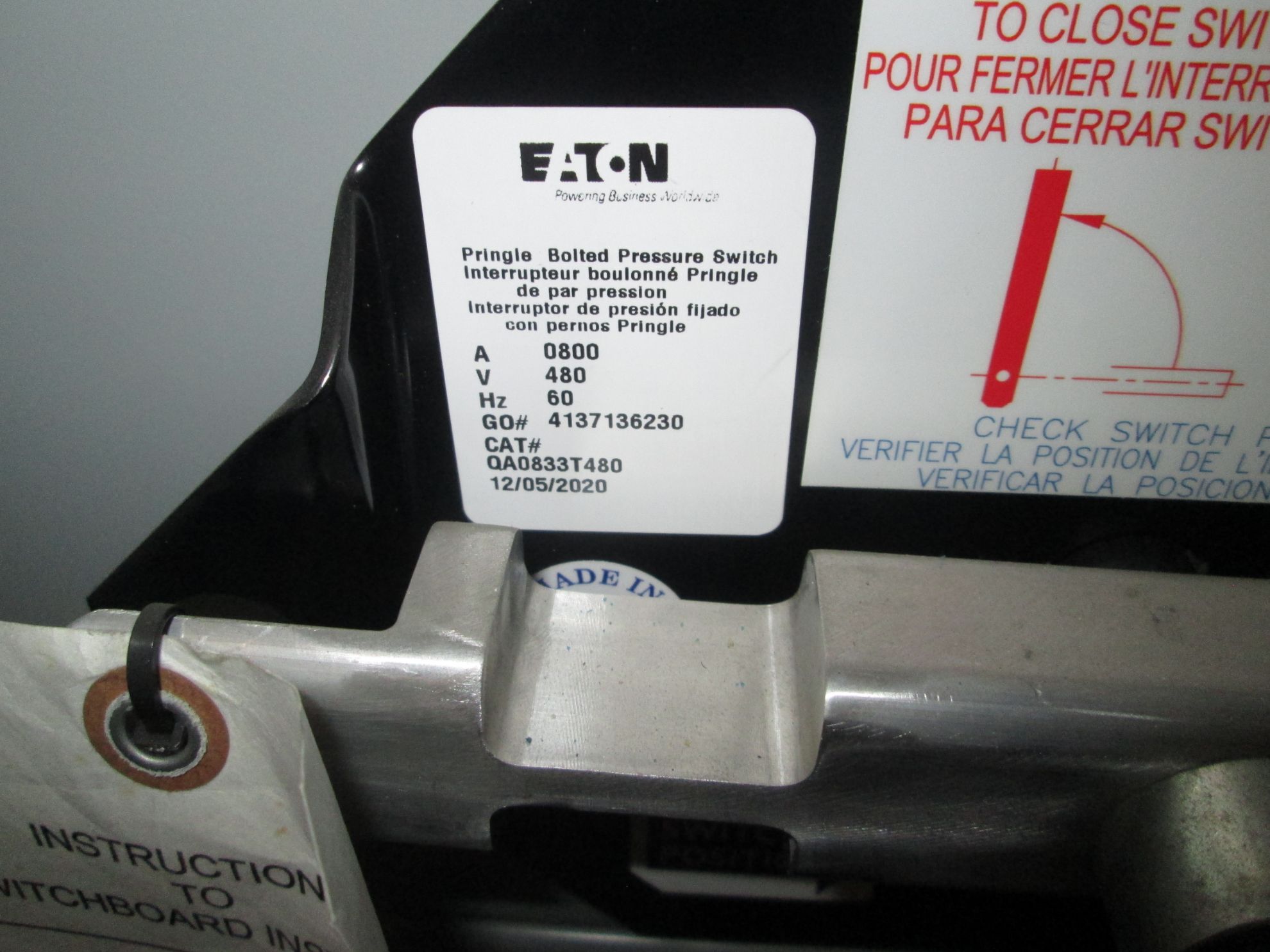 Eaton Pow-R-Line PRL-C Switchboard QA0833T480 | 800 Amp Fusible Main ...