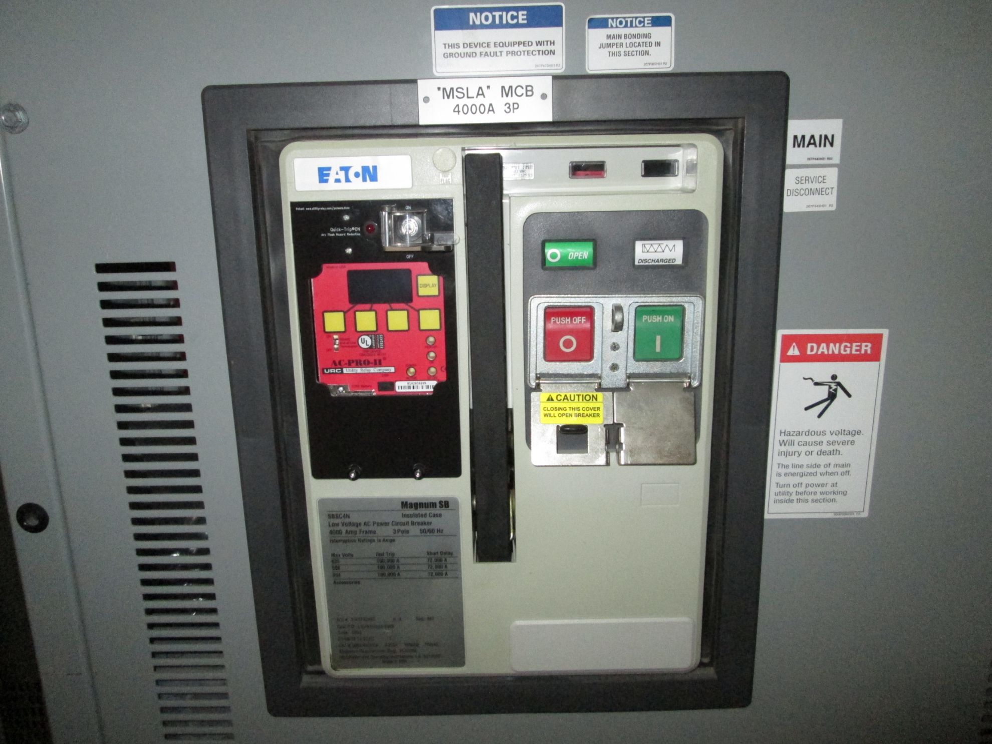 Eaton Pow-R-Line Switchboard SBSC4N | 4000 Amp Main Breaker | 208Y/120V ...