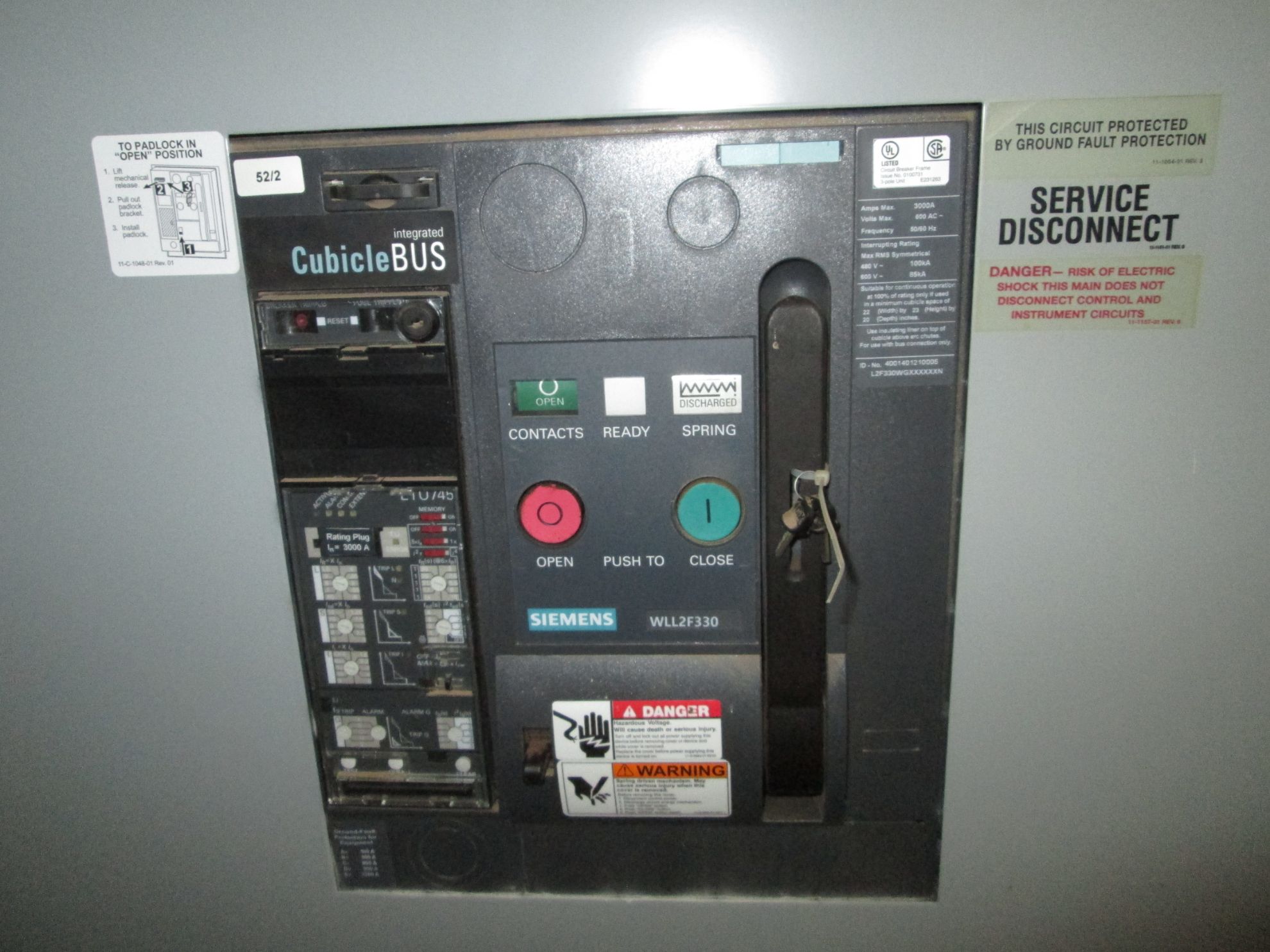 Siemens SB3 Switchboard WLL2F330 | 3000 Amp Main Breaker | 480Y/277V 3 ...
