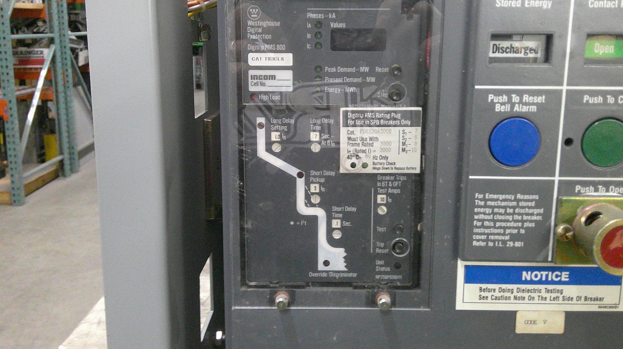 Westinghouse SPB100 Circuit Breaker 3000 Amp 600 Volt AC E/O D/O | Used & Refurbished Industrial ...