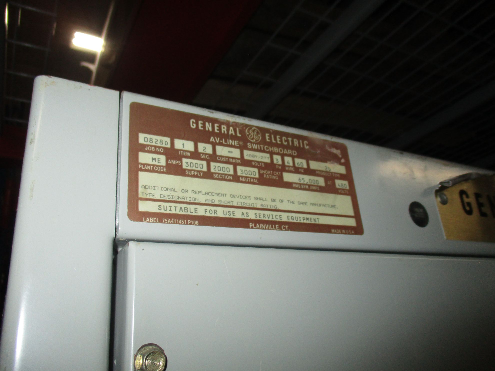 General Electric AV-Line Switchboard THPR3612BG3T | 1200 Amp Fusible ...