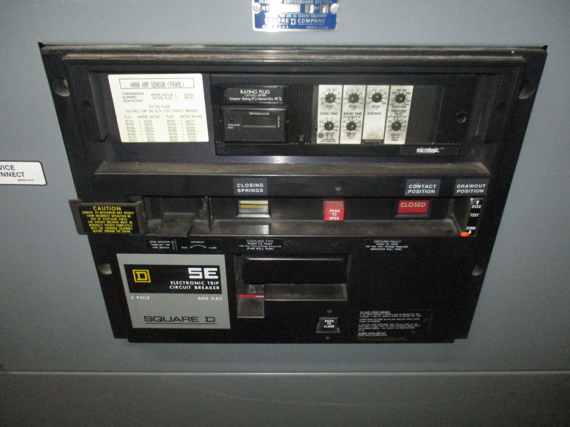 Square D QED Power Style Switchboard SED | 4000 Amp Main Breaker | 480Y ...